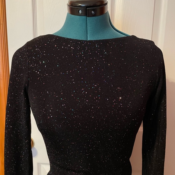 Windsor | Dresses | Windsor Long Sleeve Backless Stretch Body Con Dress ...